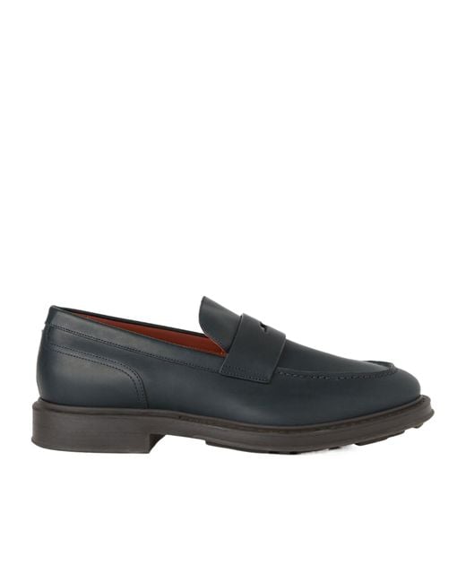 Loro Piana Travis Penny-Slot Leather Loafers in Black for Men | Lyst