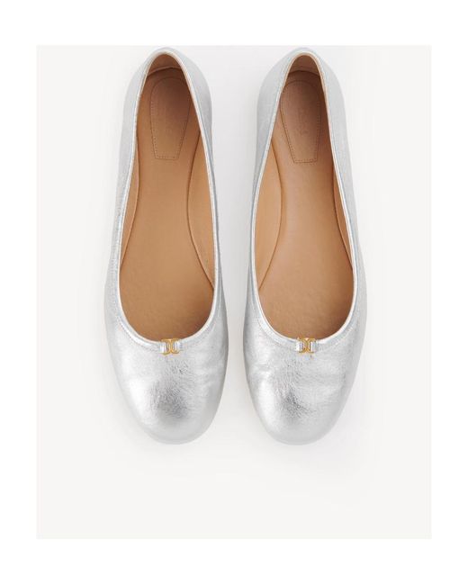 Chloé Ballet Shoes in White | Lyst