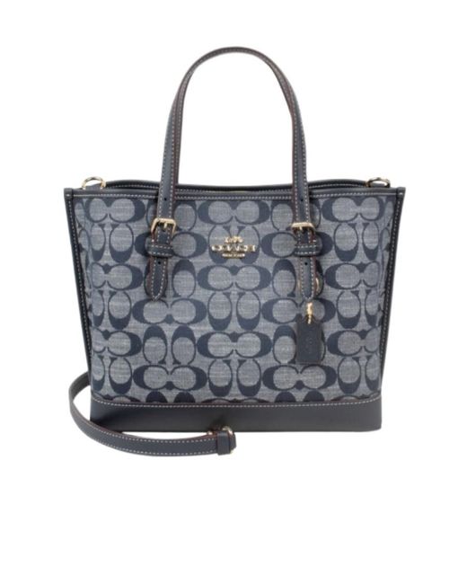COACH Logo Handbag in Gray | Lyst