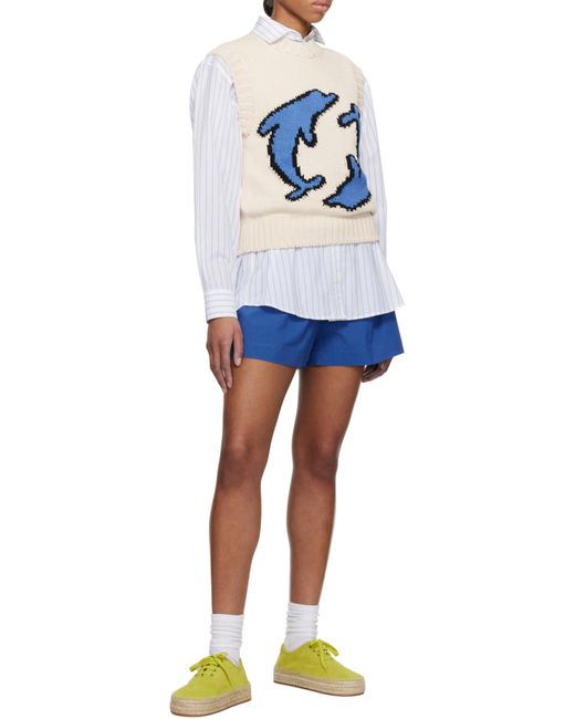 MSGM Jacquard Knitted Vest in Gray | Lyst