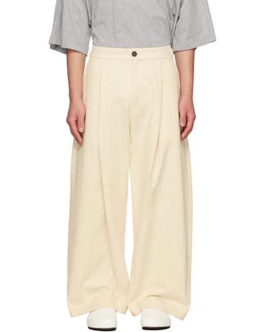 Studio Nicholson Belt Loop Track Pants in Natural for Men | Lyst