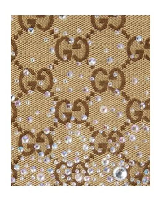 Gucci Monogrammed Mini Skirt in Natural | Lyst