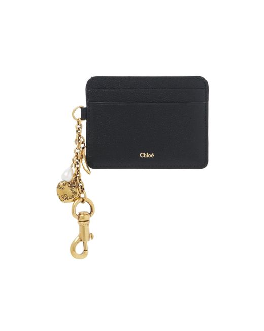 Chloé Chloé Charms Card Holder in Black | Lyst