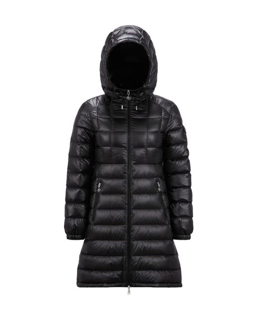 Moncler Amintore Long Down Jacket in Black | Lyst