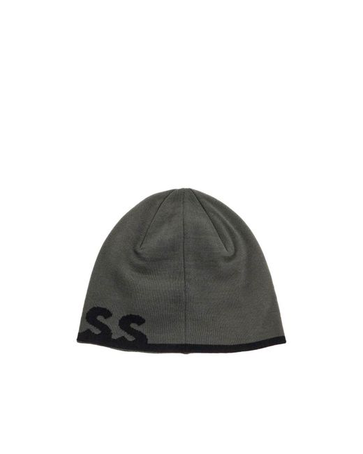 BOSS Rib Hat in Gray for Men | Lyst