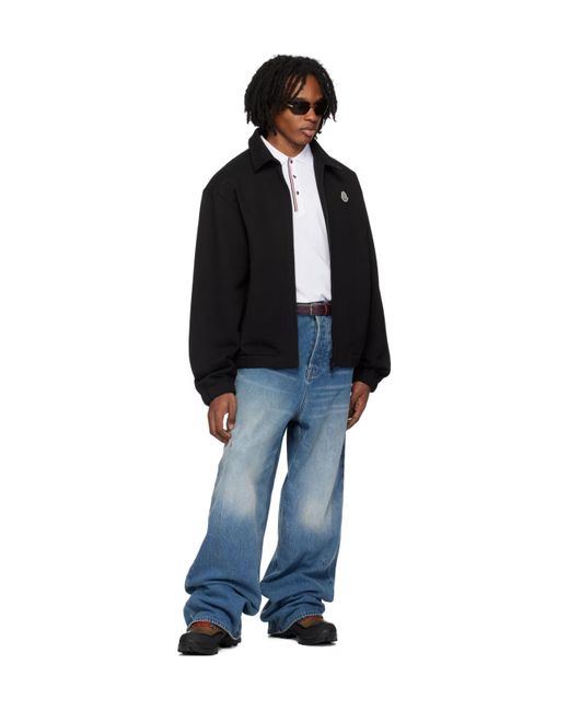 Moncler Logo Sticker Hoodie in Black for Men | Lyst