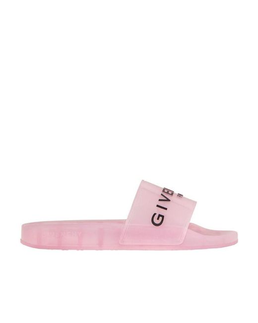 Givenchy Paris Flat Sandals in Pink | Lyst