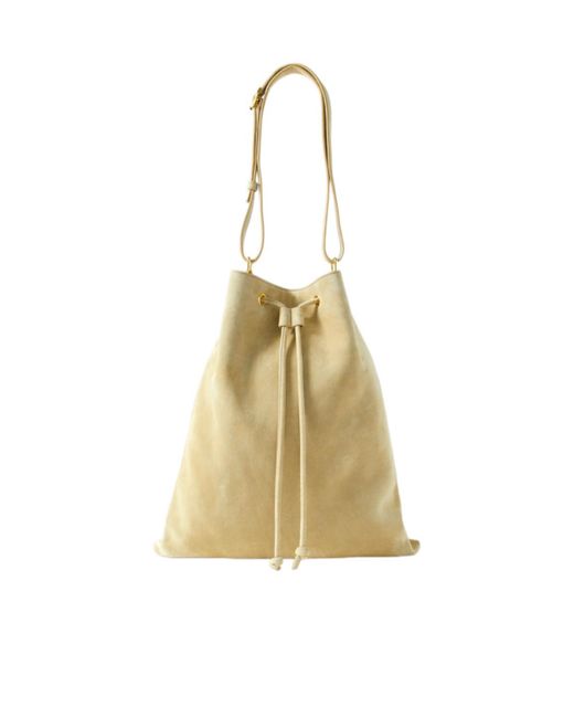 KHAITE Large Drawstring Bucket Bag in Metallic | Lyst