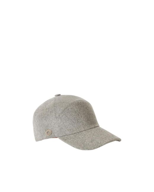 Loro Piana Solid Color Baseball Cap in Gray | Lyst
