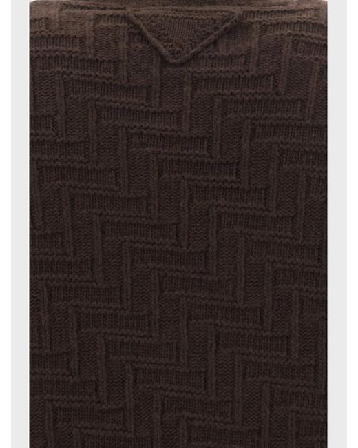 Prada Enamel Triangle-Logo Jumper in Brown for Men | Lyst