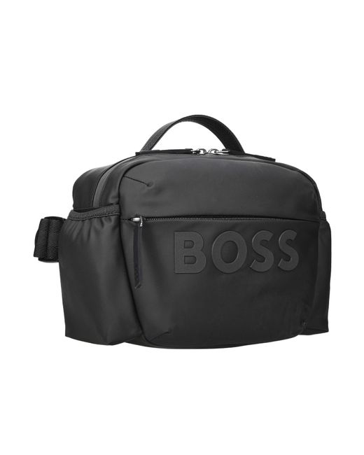 BOSS Logo-Embossed Belt Bag in Black for Men | Lyst
