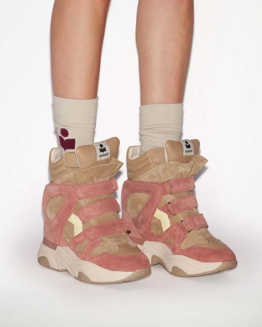 Isabel Marant Balskee Platform Wedge Sneakers in Natural | Lyst