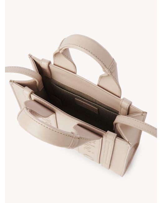 Chloé Mini Woody Tote Bag in Natural | Lyst