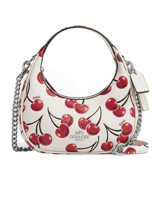 COACH Cherry Printed Mini Crossbody Bag in Red | Lyst