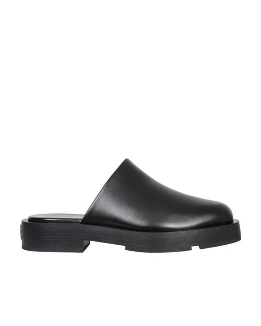 Givenchy Logo Plaque Block-Heel Mules in Black | Lyst