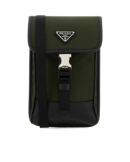 Prada Flip Mobile Phone Bag in Black for Men | Lyst