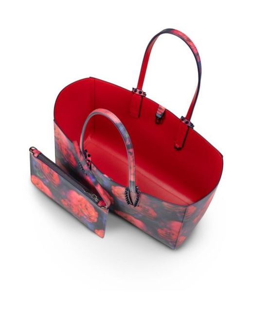 Christian Louboutin Small Cabata Shoulder Bag in Red | Lyst