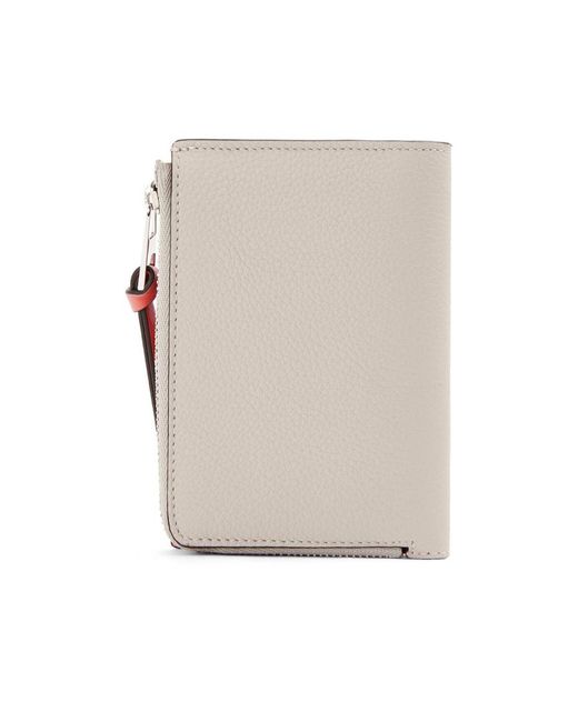 Loewe Double-Folded Wallet in White | Lyst