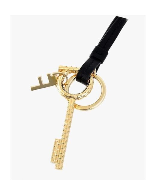 Ferragamo Lanyard Keychain in Metallic | Lyst