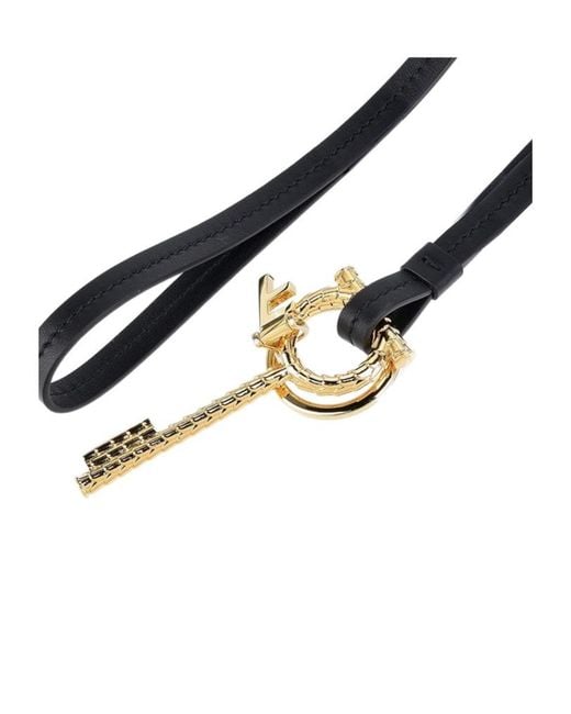 Ferragamo Lanyard Keychain in Metallic | Lyst