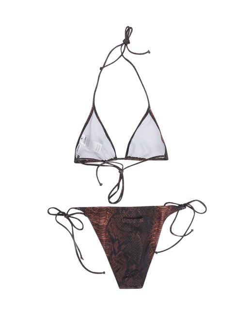 Jean Paul Gaultier Printed String Bikini Set in Metallic | Lyst