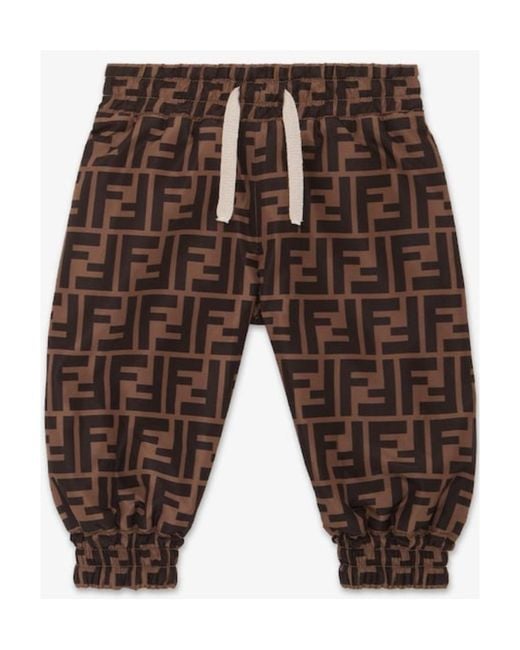 Fendi Reversible Track Pants in Natural | Lyst