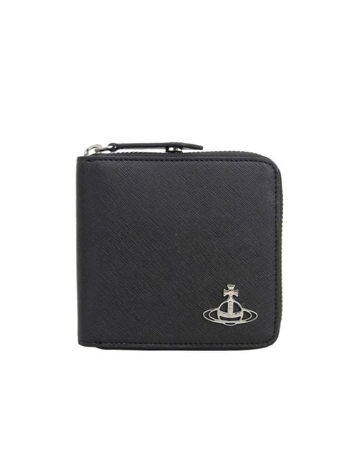 Vivienne Westwood Square Wallet With Rounded Corners in Black | Lyst
