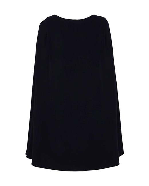 Ralph Lauren Cape-Overlay Short Dress in Blue | Lyst