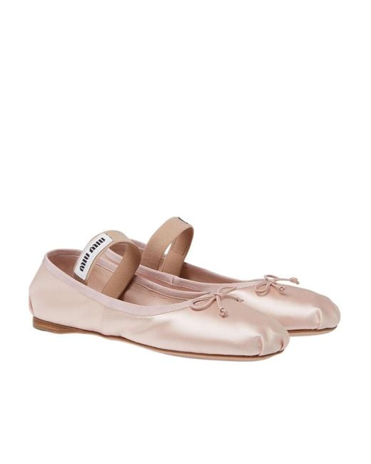 Miu Miu Ballet Flats With Straps
