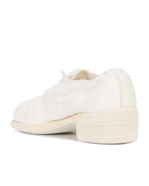 Guidi Logo Derby Shoes in White | Lyst