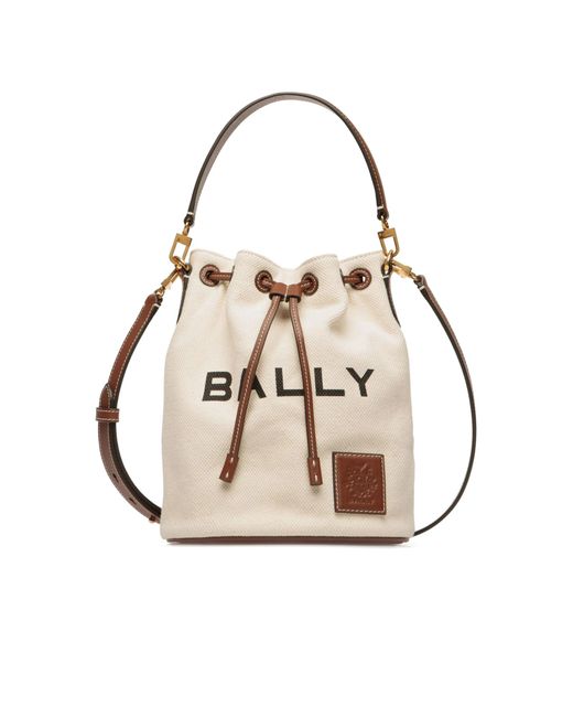 Bally Bucket Shoulder Bag in White | Lyst