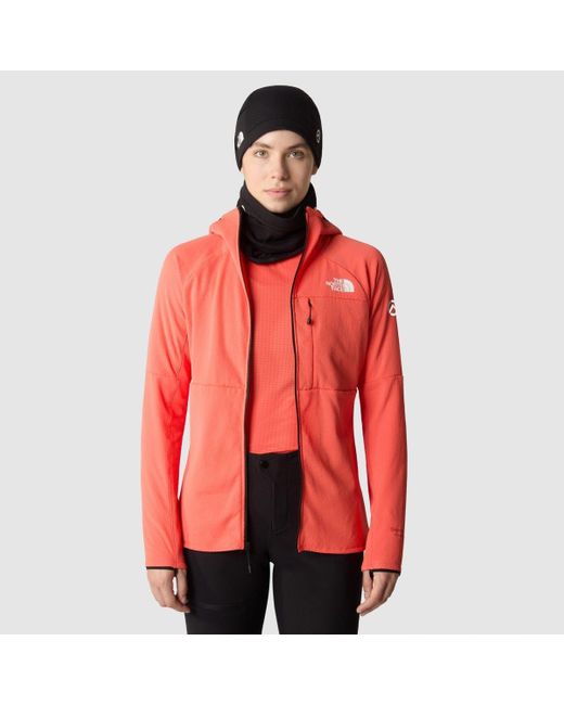 The North Face Zipper Hooded Casual Jacket in Red | Lyst