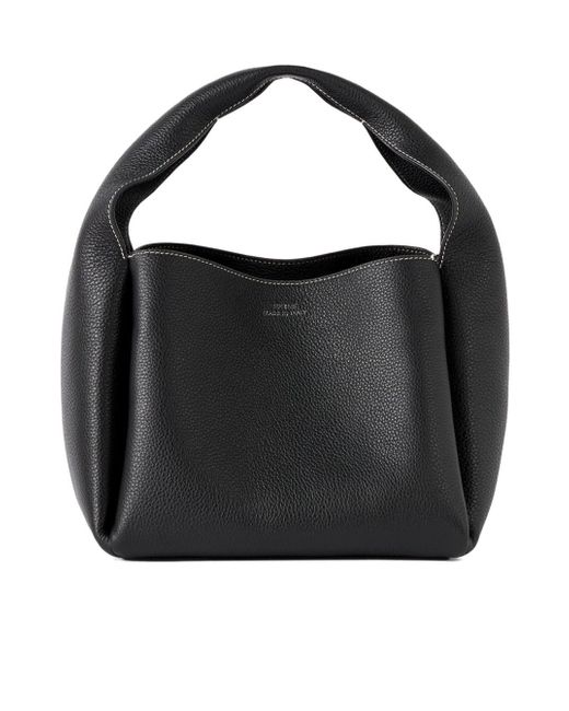 TOTEME Leather Bucket Bag in Black | Lyst