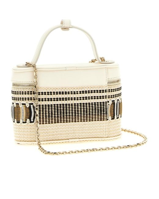 Roger Vivier Vanity Très Vivier Micro Shoulder Bag in Natural | Lyst