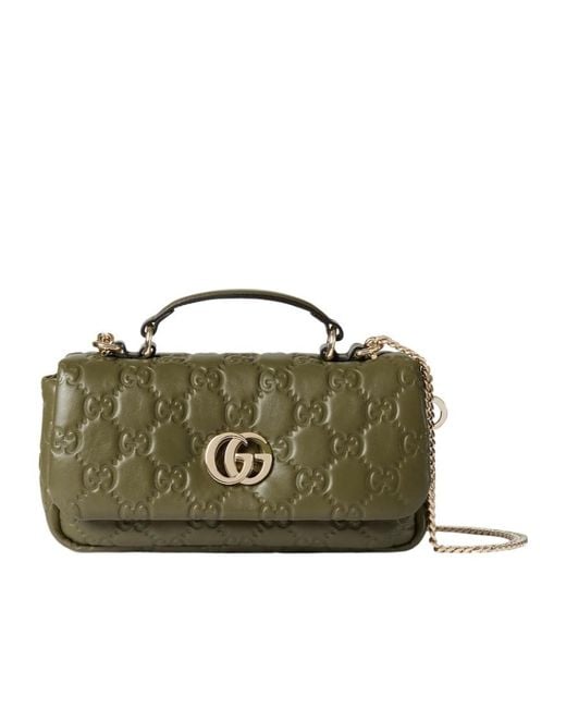 Gucci Gg Milano Mini Top Handle Bag in Green | Lyst