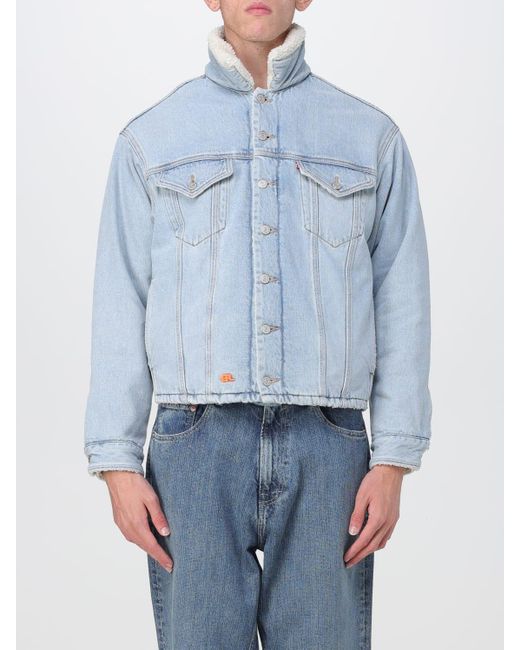 Levi's Logo Collage Denim Jacket in Blue for Men | Lyst
