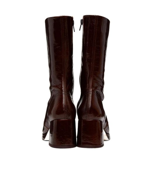 Miista Cass Middle Boots in Brown | Lyst