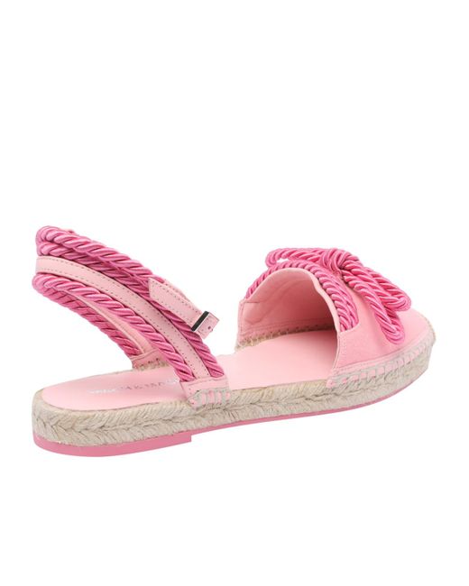 Mach & Mach Double Bow Riviera Espadrilles in Pink | Lyst