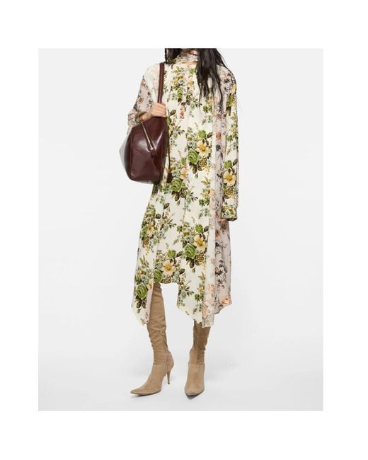 Acne Studios Silk Shirt Dress in White | Lyst UK