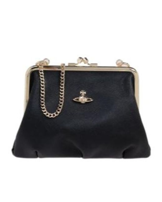 Vivienne Westwood Orb-Plaque Leather Tote Bag in Black | Lyst