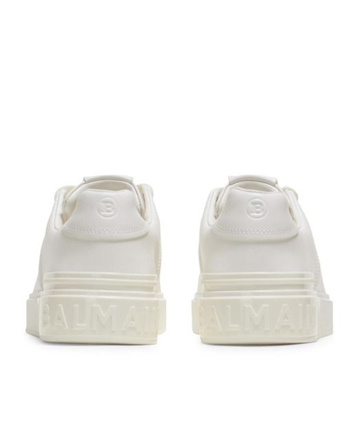 Balmain B-Court Logo Sports Shoes in White | Lyst