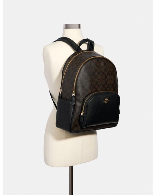 COACH Zipper Backpack in Black | Lyst