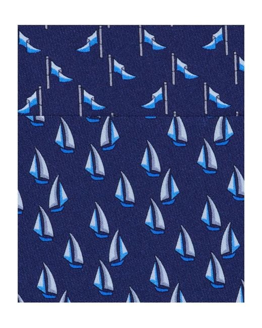 Ferragamo Nautical Print Silk Tie in Blue for Men | Lyst UK