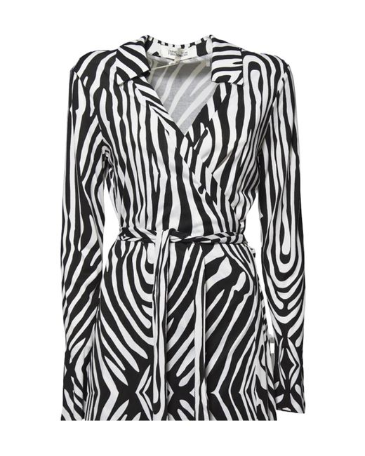 Diane von Furstenberg Abigail Jersey Long Sleeve Midi Wrap Dress in White | Lyst