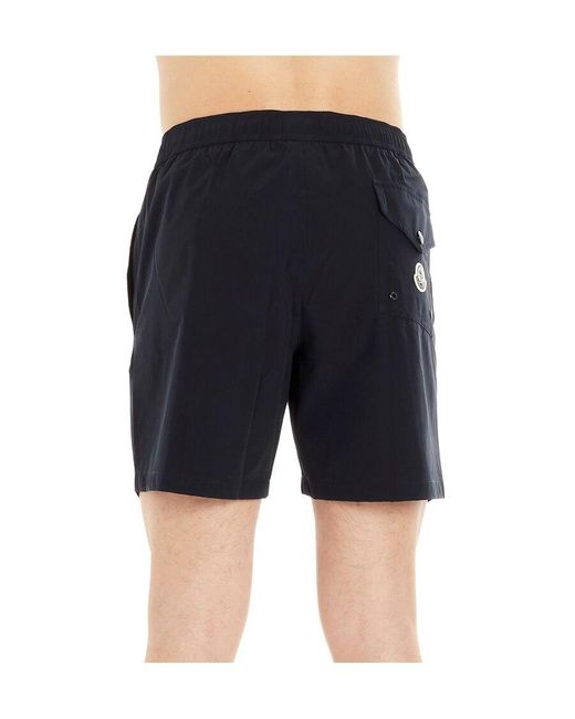Moncler Logo Strap Beach Pants in Blue for Men | Lyst