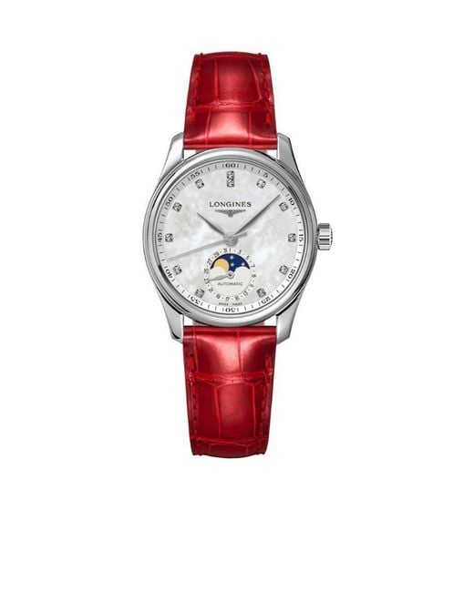 Longines Master A Series Of Watches in Red | Lyst