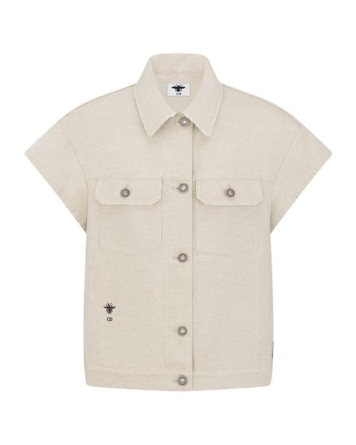 Dior Souvenir Jacket With Cap Sleeves in White | Lyst