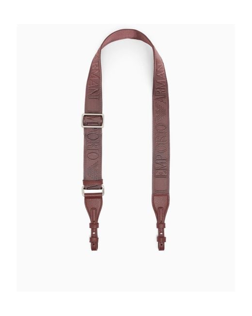 Emporio Armani Wallet On Chain With Pebbled Texture And Adjustable ...