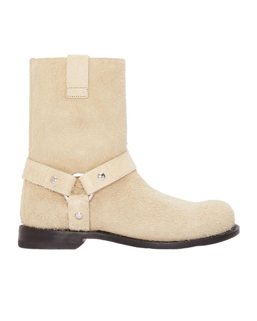 Loewe Matte Campo Boots in Natural | Lyst