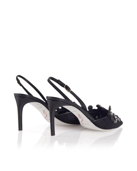 Rene Caovilla High-Heeled Shoes With Diamond Tips | Lyst